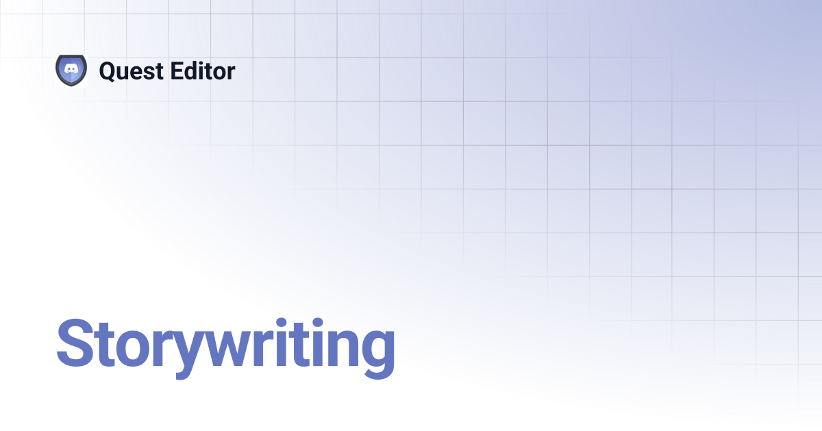 Storywriting | Quest Editor